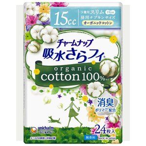 嬌聯CHARMNAP Sarafi 有機吸水棉 15cc 24 片 ｜ 多和夢
