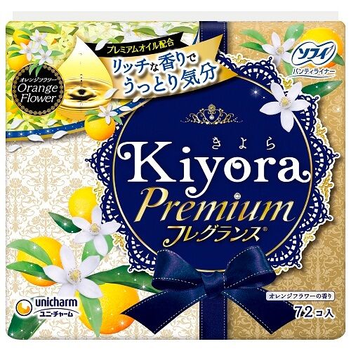 unicharm Sophie Kiyora Prem (72 sheets) orange flower ｜ DOKODEMO