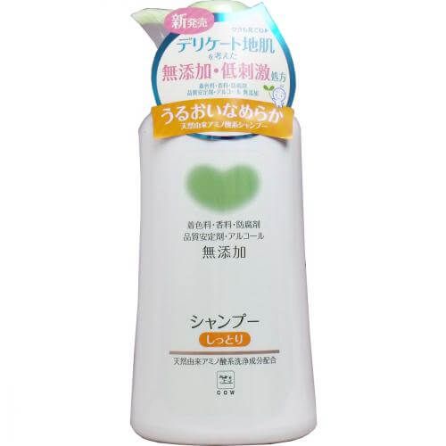Cow Brand Additive-Free Shampoo Moist, Pump Bottle, 500 mL ｜ DOKODEMO