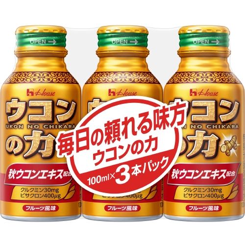 Ukon no Chikara Turmeric Extract Drink 300 ml (100 ml × 3 bottles ...