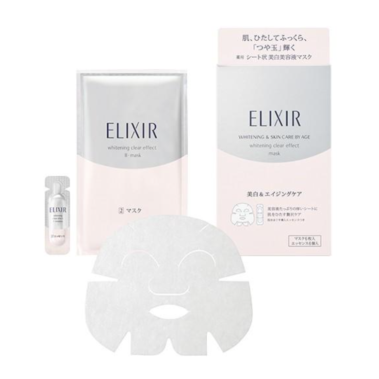 ELIXIR WHITE Clear Effect Mask (6 applications) ｜ DOKODEMO