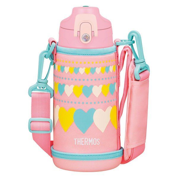 Vacuum Insulated 2-Way Bottle / FJJ-600WF Pink Heart (PHT) ｜ DOKODEMO