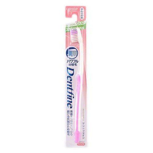 CREATE Dentfine Rubber Grip Toothbrush, Straight, Soft ｜ DOKODEMO