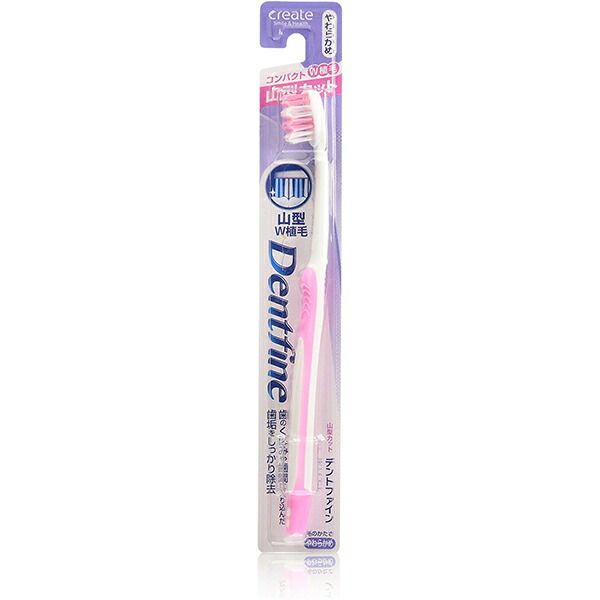 Create Dentfine Rubber Grip Toothbrush – Zigzag Bristles, Soft ｜ DOKODEMO
