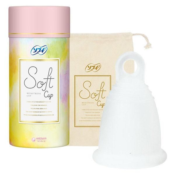 Menstrual cup physiological supplies Sophio soft cup 1 Uni charm ｜ DOKODEMO