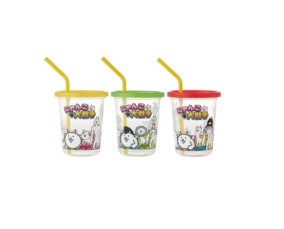 Skator SIH3ST Straw Tumbler 320ml 3 pieces Nyanko Great War 23 614200-SIH3ST 1 piece ｜ DOKODEMO