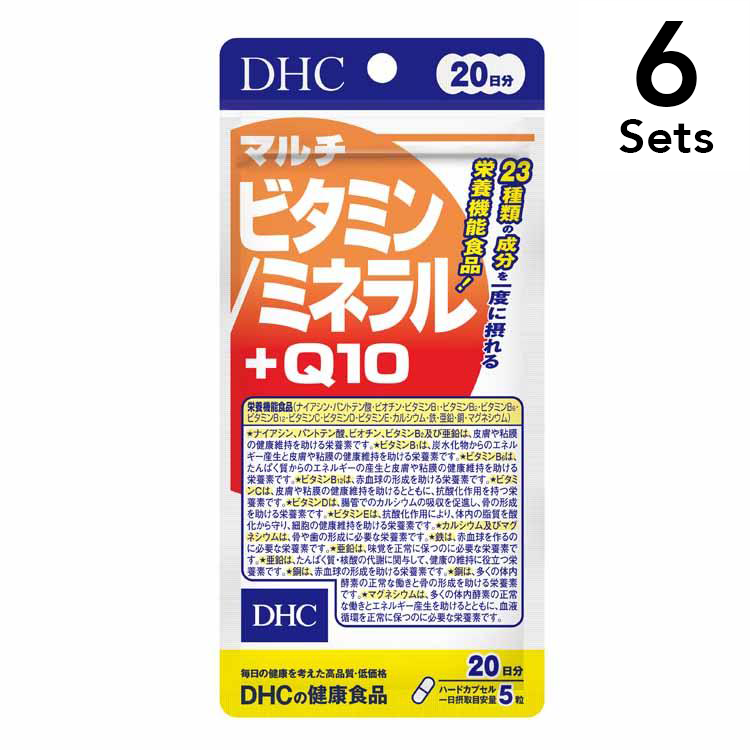 [6-Pack] DHC Multivitamin/Mineral + Q10, 100 Tablets (20-Day Supply) ｜ DOKODEMO