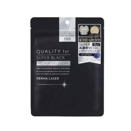 QUALITY 1st Derma Laser Super Black Mask - 7 Sheets ｜ DOKODEMO