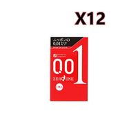 Okamoto Zero One (001) Condoms, 3-count, Pack of 12 ｜ DOKODEMO