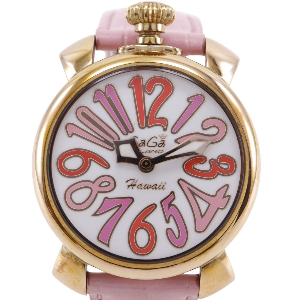 Gaga Milano Manuale 40 Watch 5012.WH.KALA Stainless Steel and Leather ...