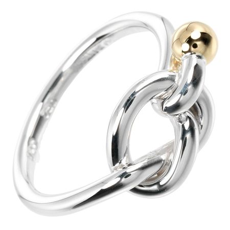 Tiffany & Co. Love Knot ring, size 10, 925 silver and 18k yellow gold ...