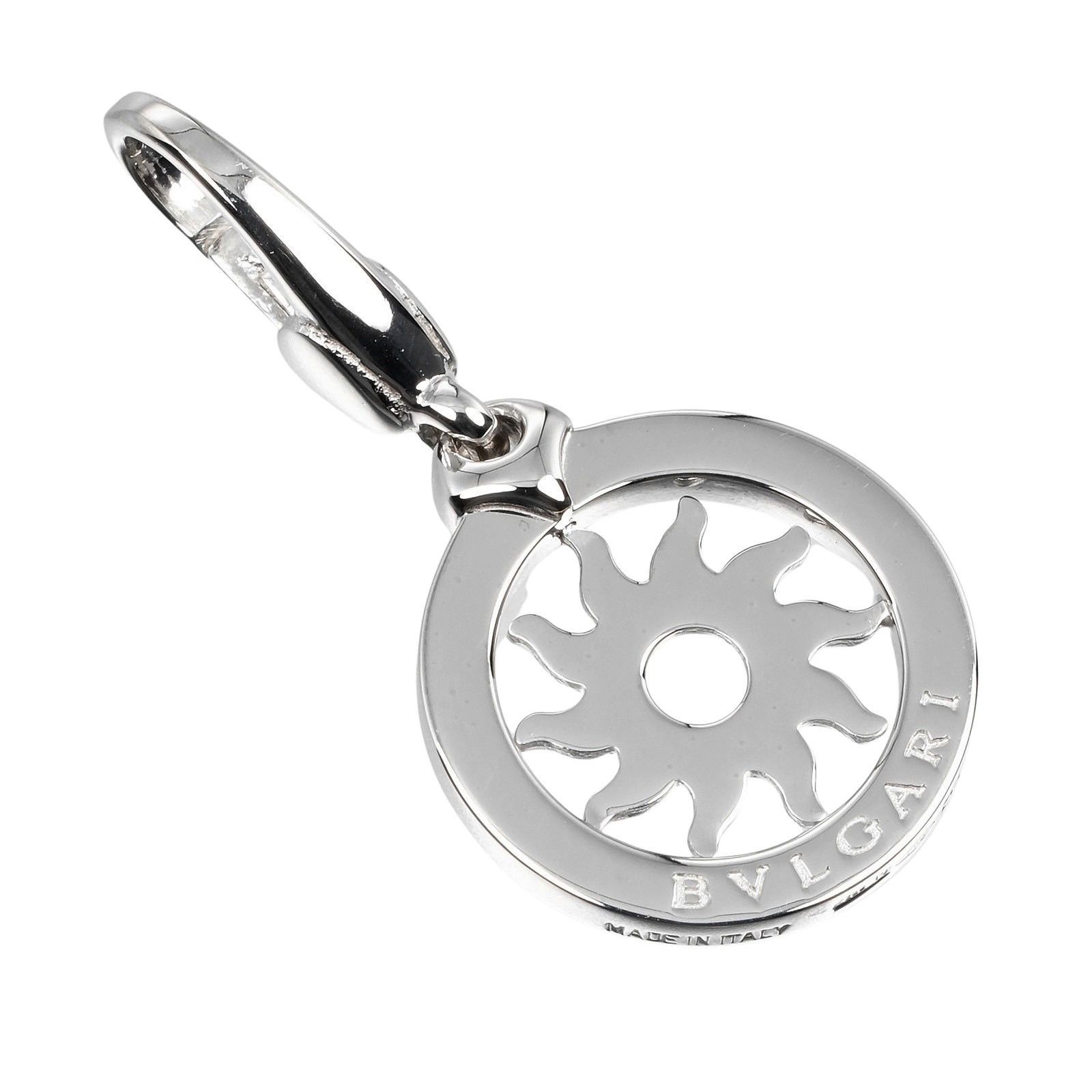 BVLGARI Tondo Snow pendant top in 18K white gold, approximately 3.3g ...