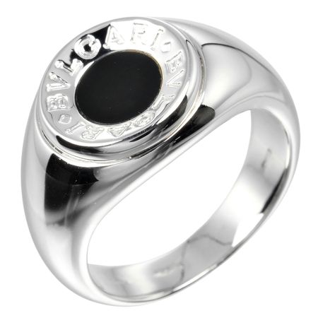 BVLGARI Bulgari Bulgari ring, size 16, 18K white gold with onyx ...