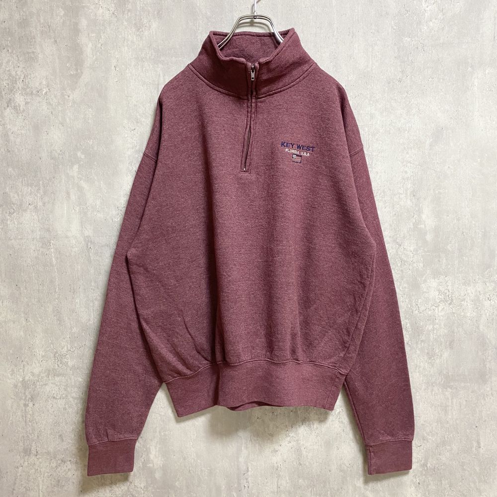 Used EXIST Florida long-sleeved one-point logo sweatshirt, half-zip ...