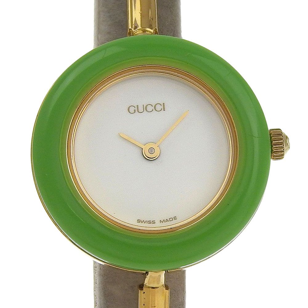 Pre-owned Gucci women's watch with a changeable bezel, model 11/12.2 ...