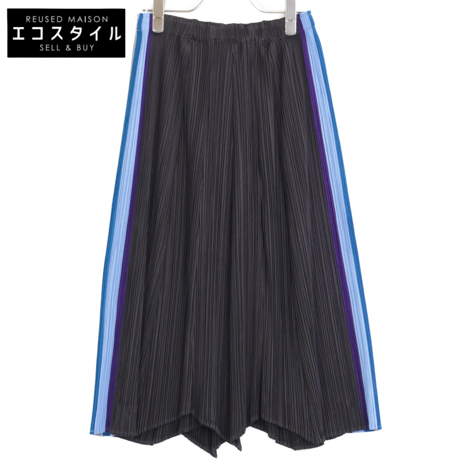 Pleats Please PP23-JJ681 Dark Brown x Blue x Purple Pleated Medium ...