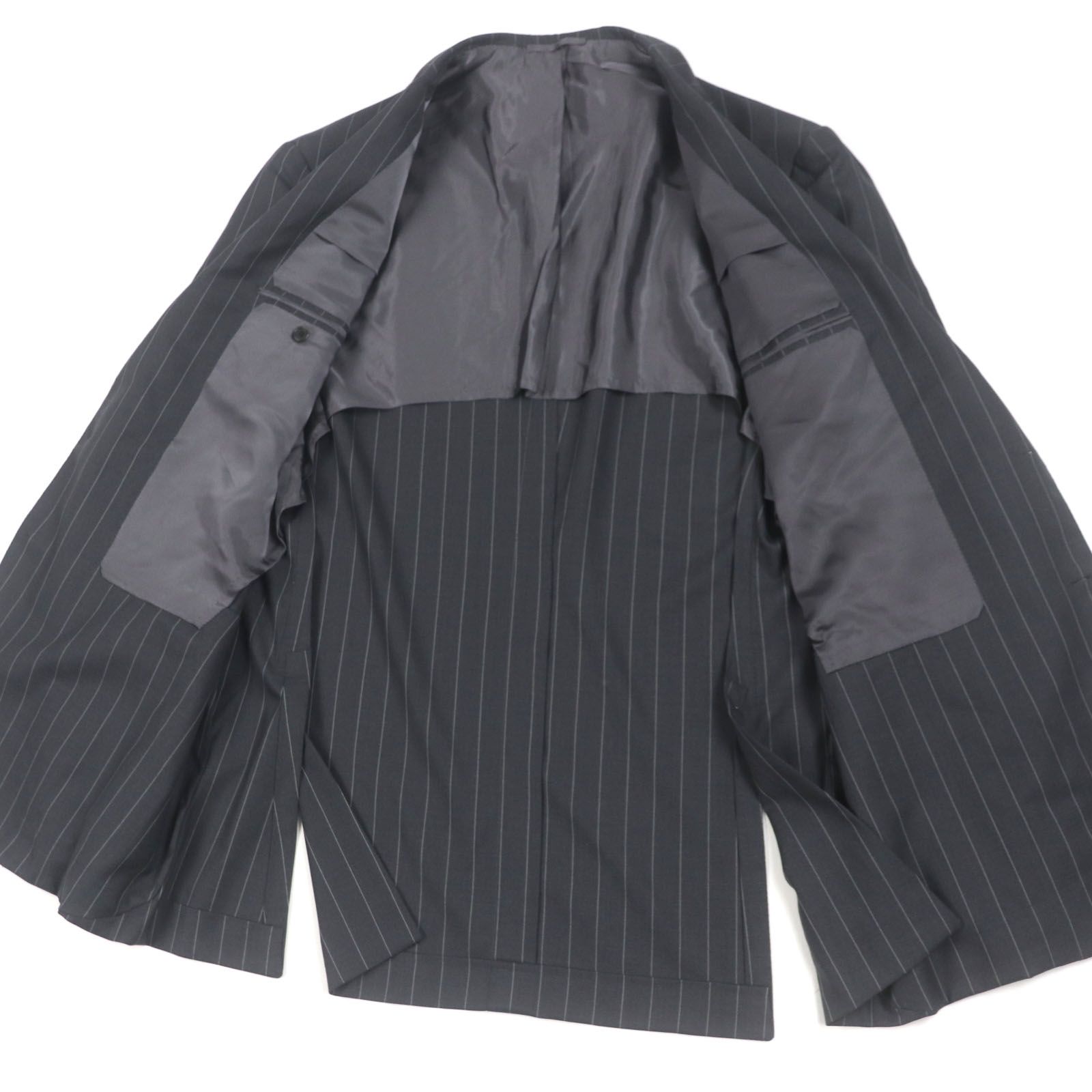 極美品▽ciccio チッチオ ビスポーク ストライプ柄 本切羽 シングル