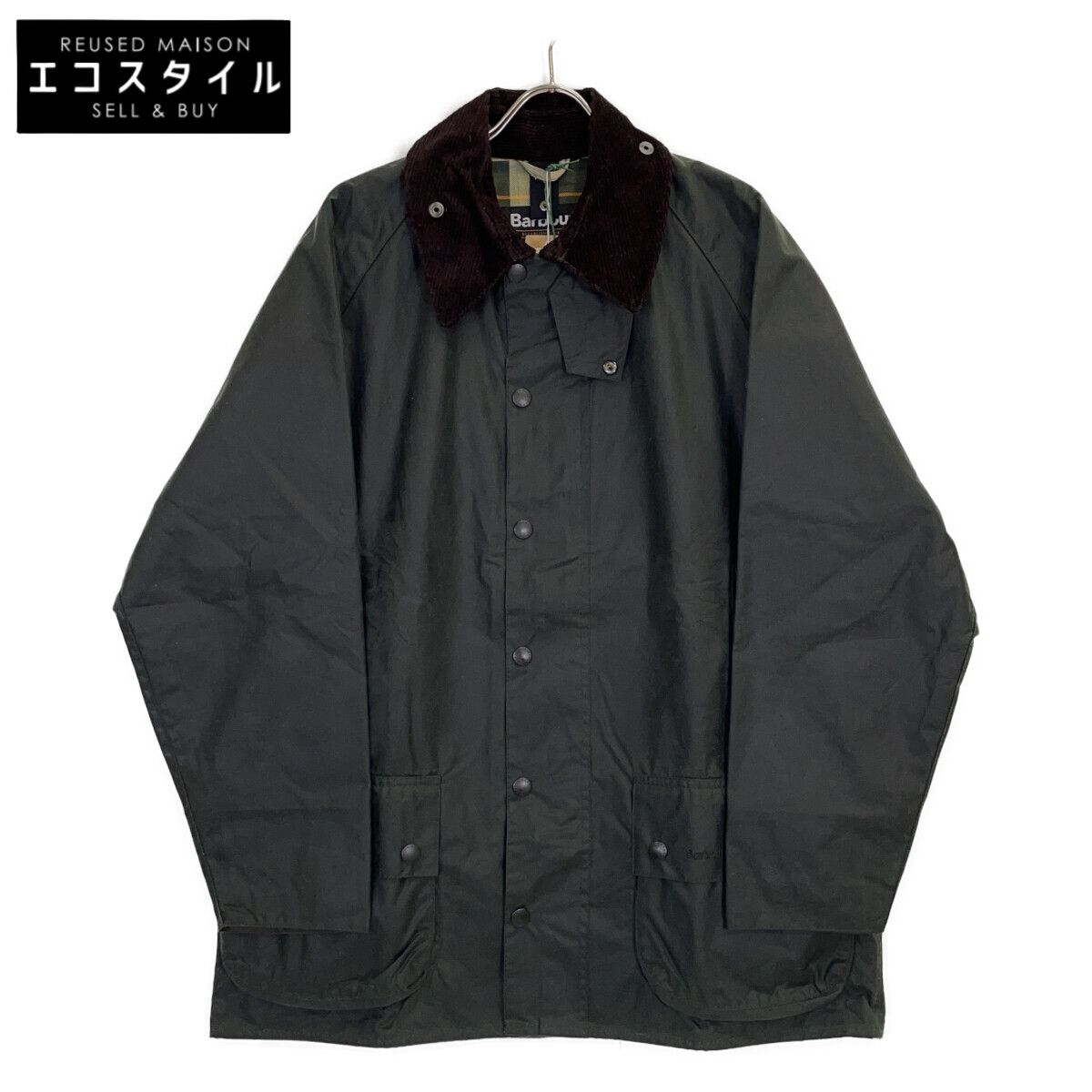 Barbour Khaki 252MWX0017 Viewfoto Regular Fit Wax Jacket, Size 42 ...