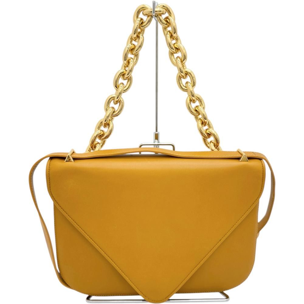 Pre-owned Bottega Veneta Mount Envelope Shoulder Bag in Orange Calfskin ...