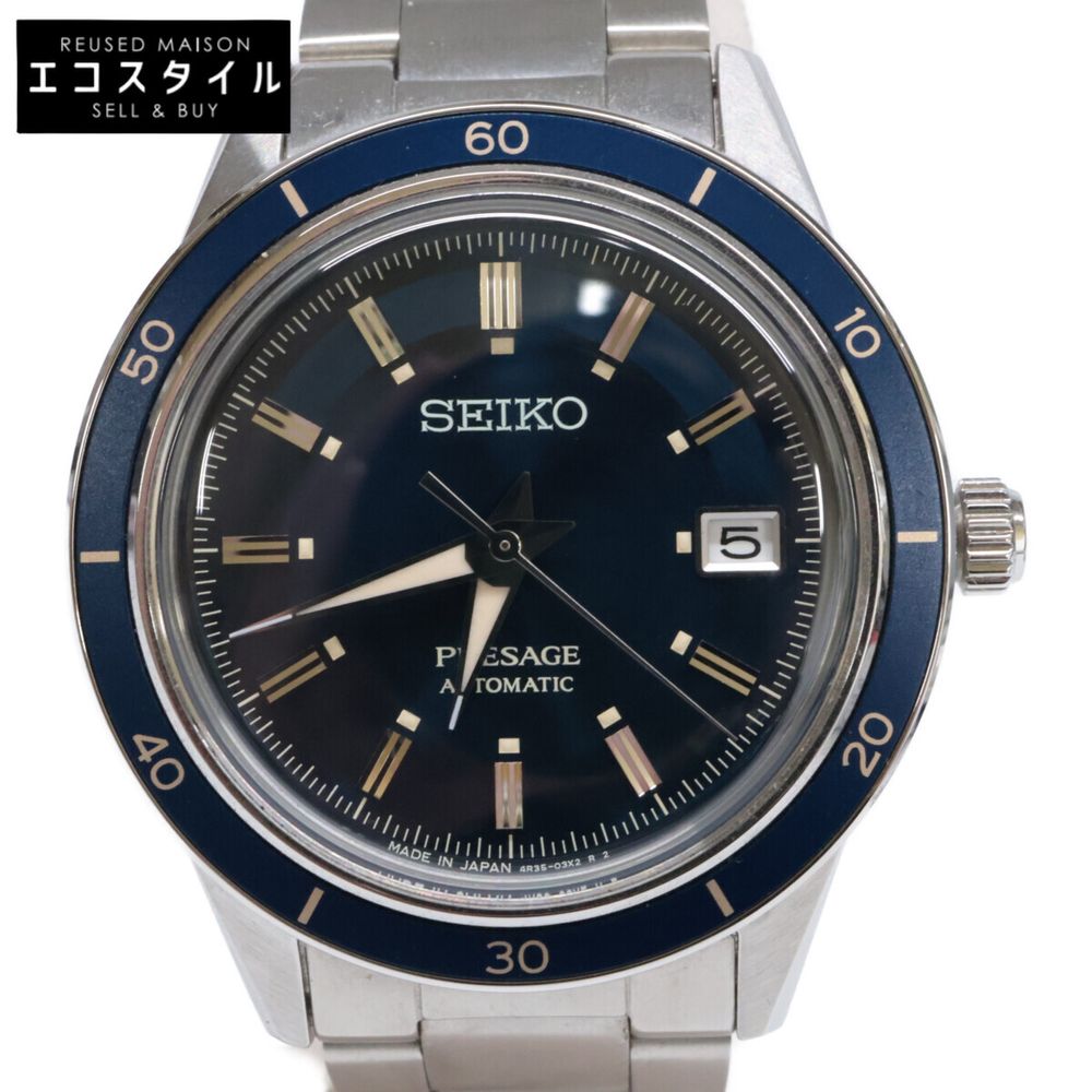 Seiko SARY223 4R35 style60's PRESAGE Date See-through Back Automatic ...