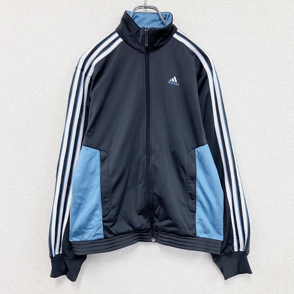 2000 年代古著adidas運動外套/球衣，大號 logo，復古深灰色，尺寸 150 | 日本二手精品 ｜ 多和夢