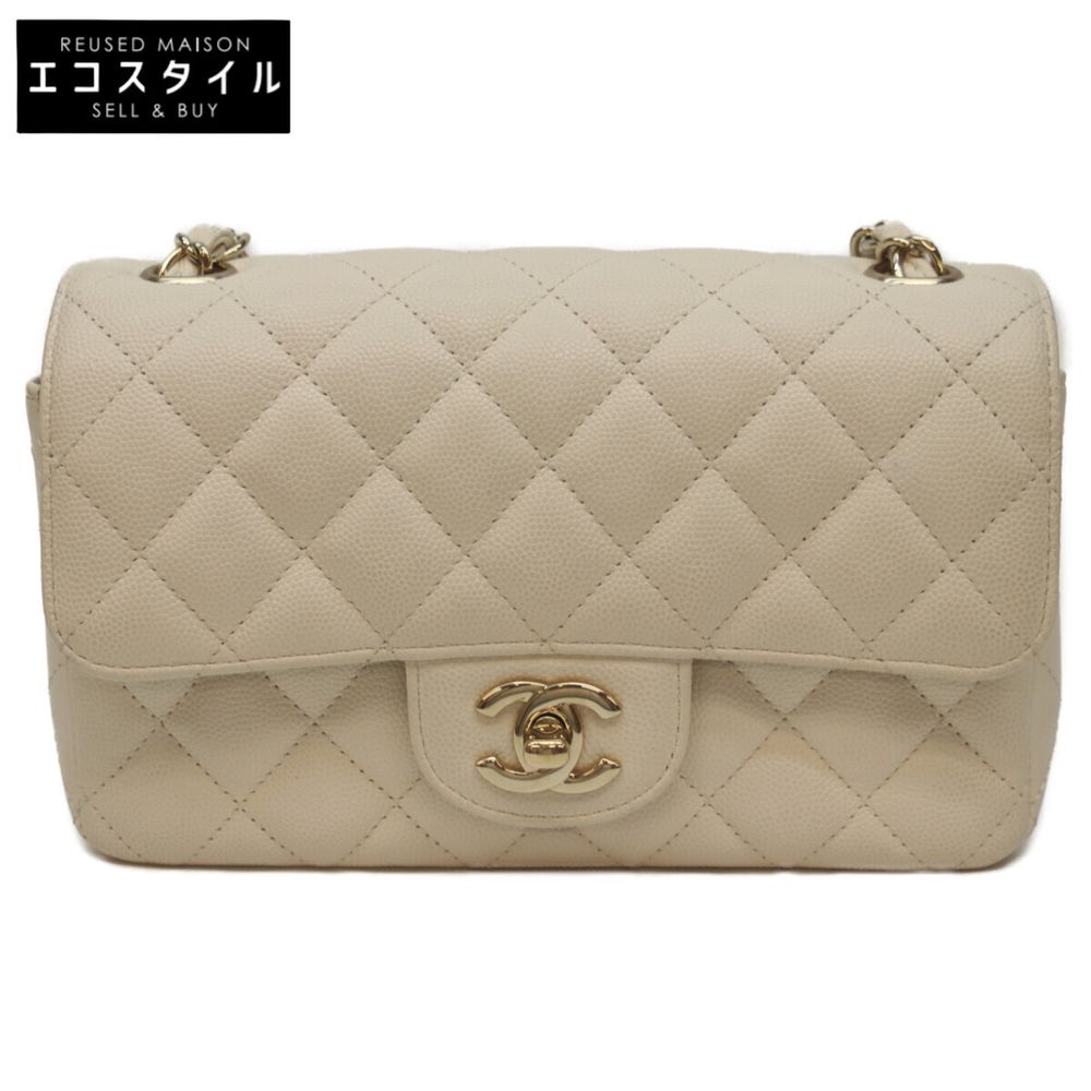Chanel No. 23 A69900 Ivory Caviar Mini Matelasse 20 Chain Shoulder Bag with G Hardware | 日本二手精品 ...
