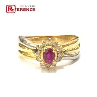 Jewelry K18×Pt900 R0.33ct D0.15ct Ruby Diamond Ring | 日本二手精品 ｜ DOKODEMO