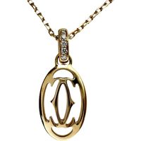 CARTIER/Cartier 5-Diamond Logo Double Necklace, 18K Pink Gold, 3.9g ...