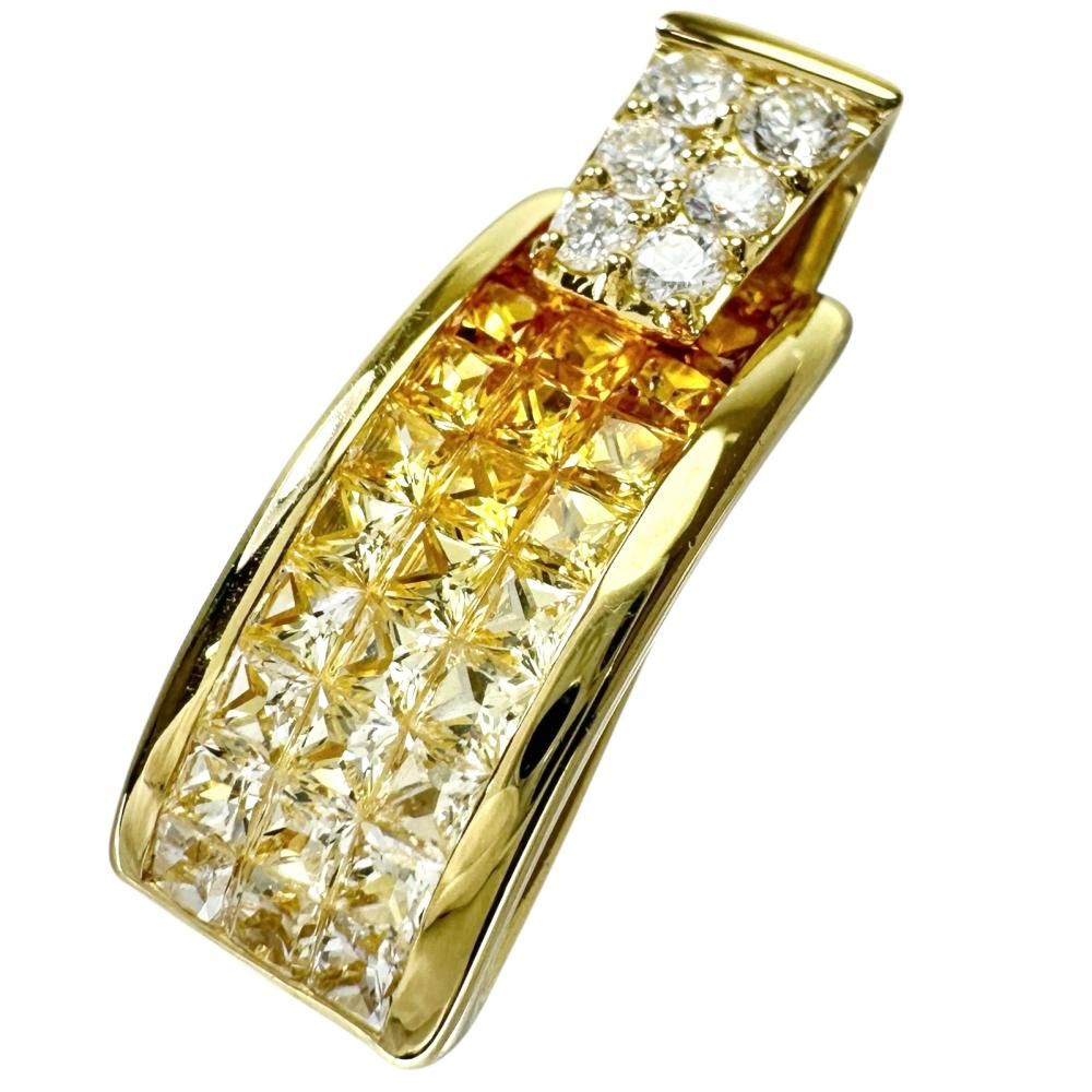 Jeunet Color Gradient Sapphire 1.84ct, Diamond 0.26ct, Pendant top in ...