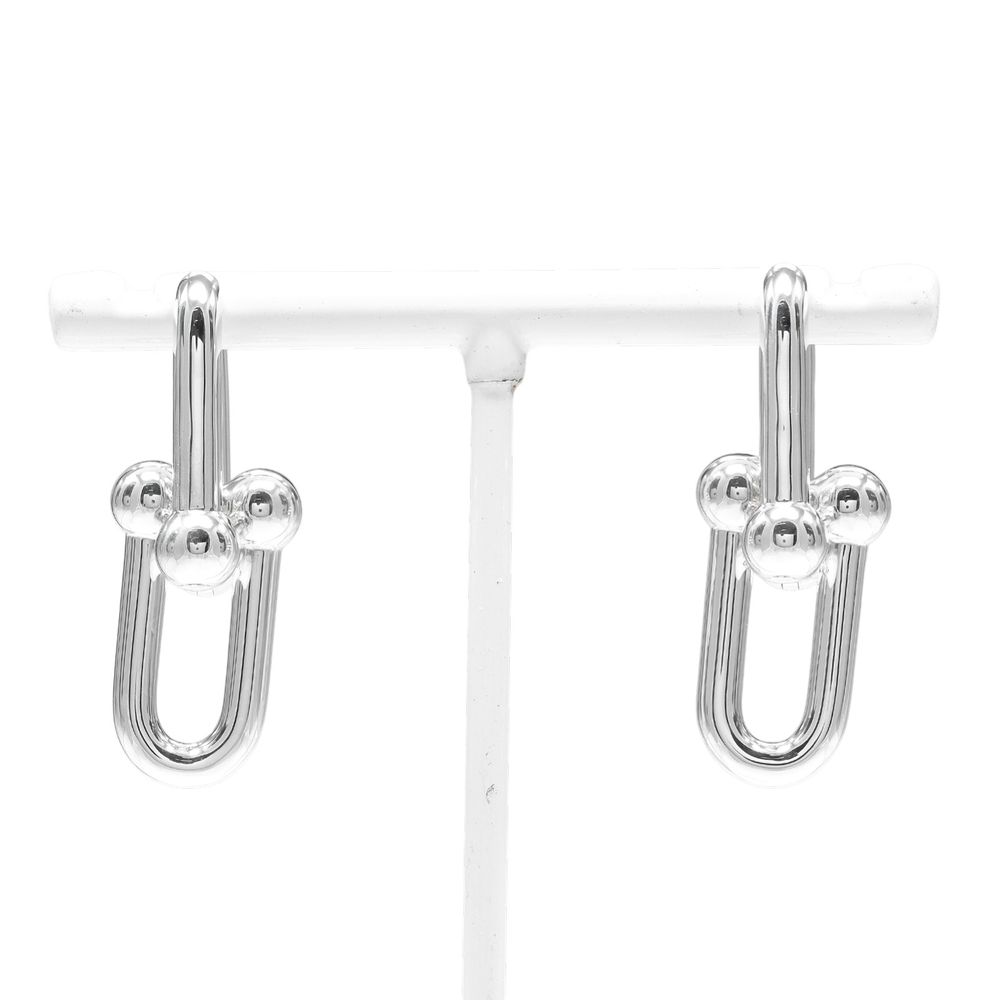 Pre-owned Tiffany & Co. hardware large link earrings, sterling silver ...