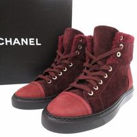 Like new Chanel CC mark, Coco mark, 15A high-top suede and calf leather ...