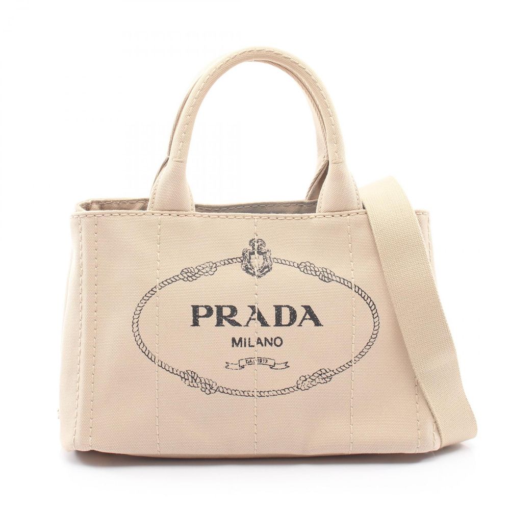 [Used] Prada PRADA Tote Bag CANAPA 2WAY Beige Canvas Canapa 2-way Tote ...